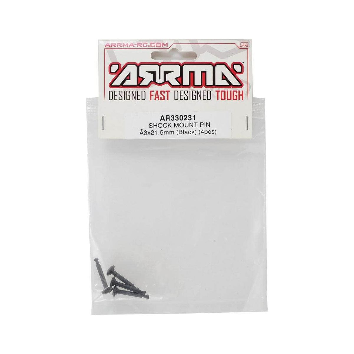 ARAC8908, AR330231, Arrma 3x21.5mm Shock Mount Pin (Black) (4 ...