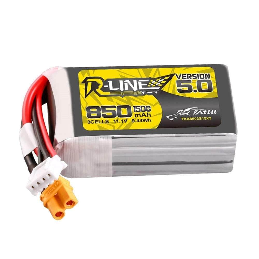 Tattu R-Line Version 5.0 850mAh 3S 11.1V 150C Lipo Battery - XT30 — RaceDayQuads